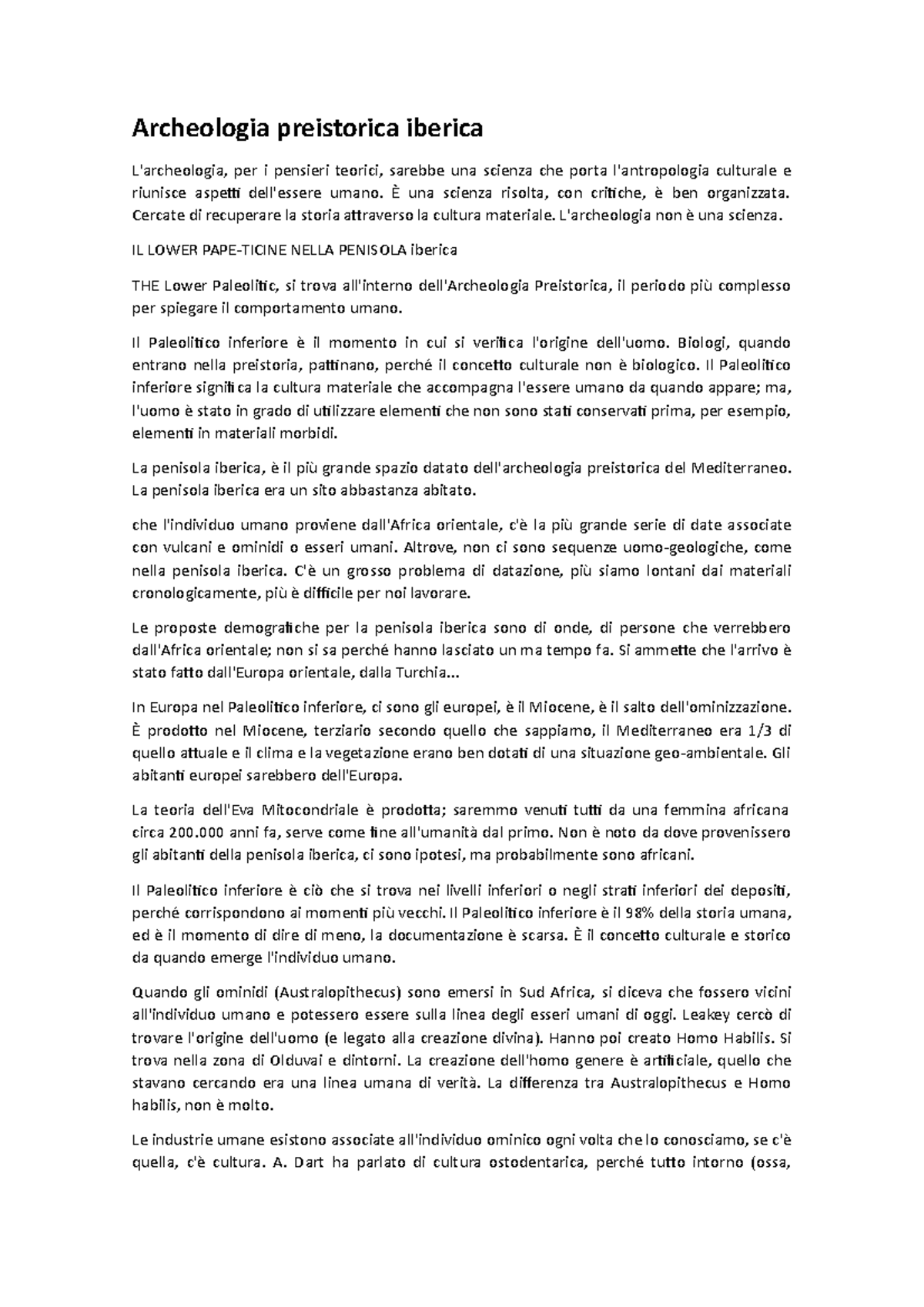 Archeologia preistorica iberica - Archeologia preistorica iberica L ...