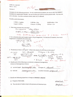 CHM worksheets:practice - 110 - Studocu