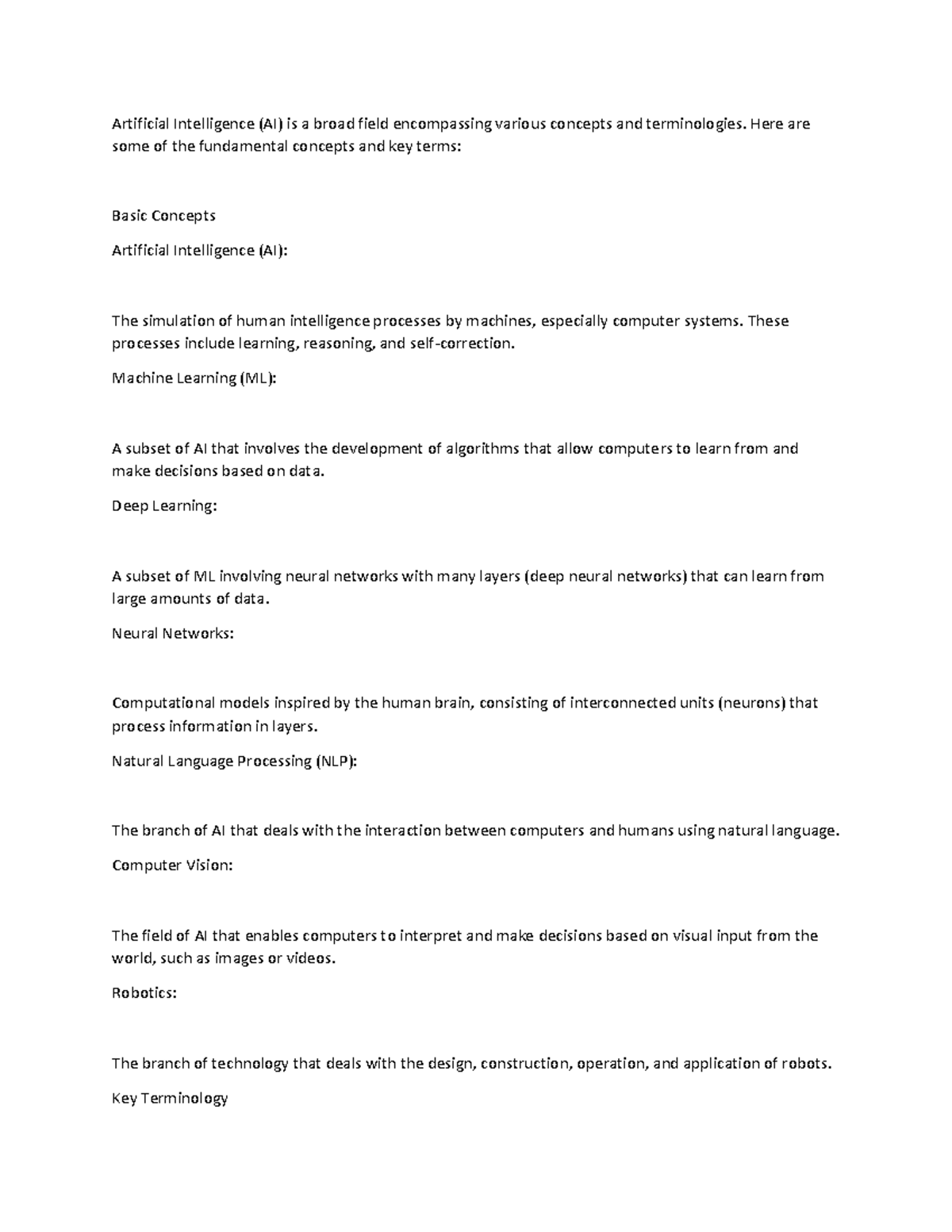 Artificial Intelligence Part 2 Artificial Intelligence Ai Is A Broad Field Encompassing