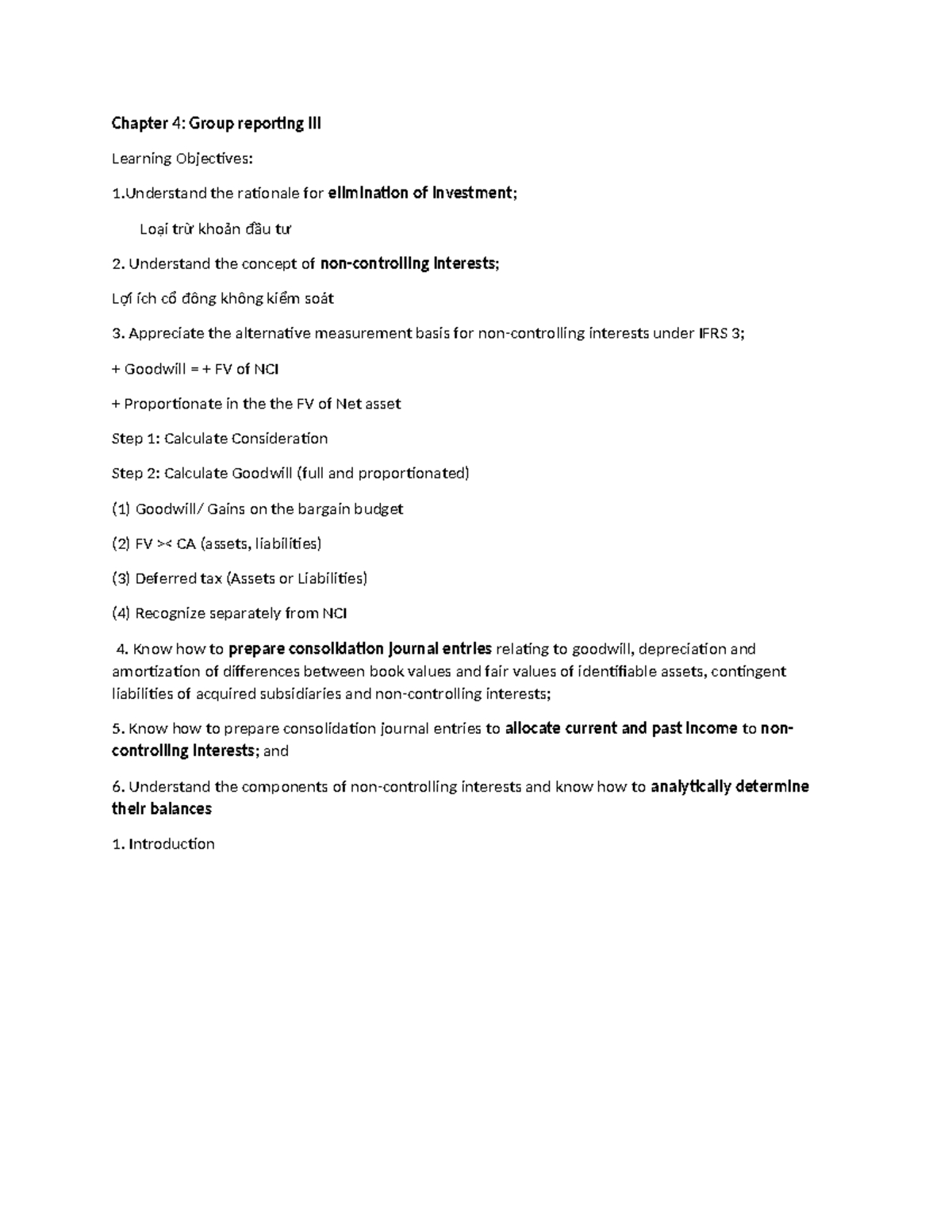 Chapter 4 - text - Chapter 4: Group reporting III Learning Objectives ...