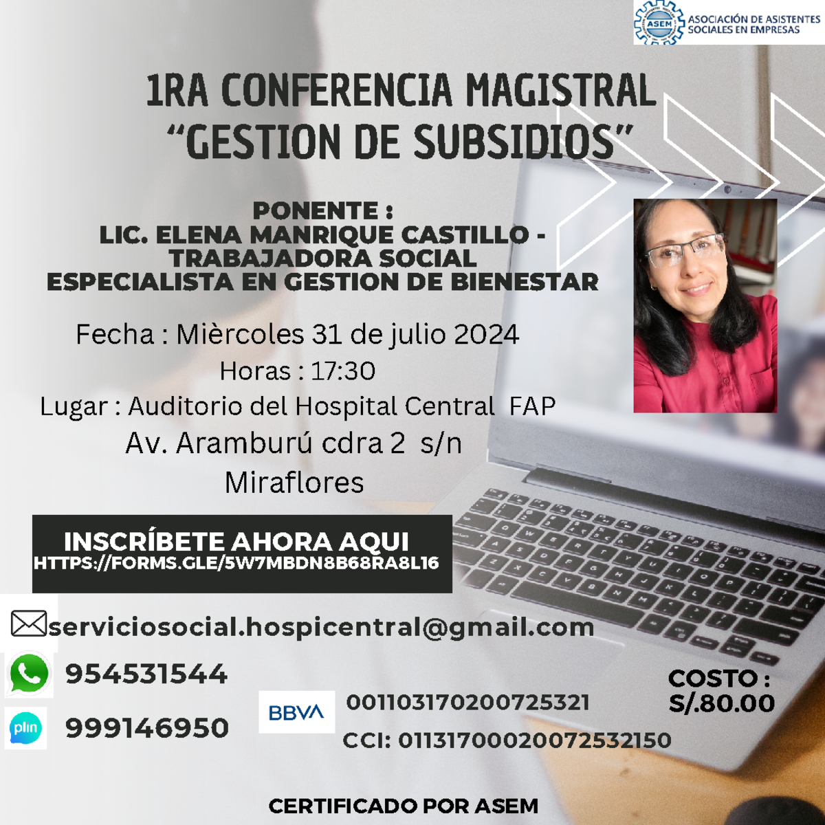 Flayer final - Jjjnnn - Fecha : Mièrcoles 31 de julio 2024 Horas : 17 ...