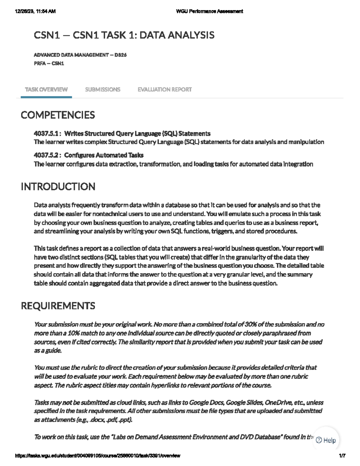 D326 - D191 - Studocu