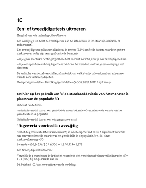 Statistiek theorie 2 - Toegepaste Statistiek 2 - ‘ ’ - Studocu