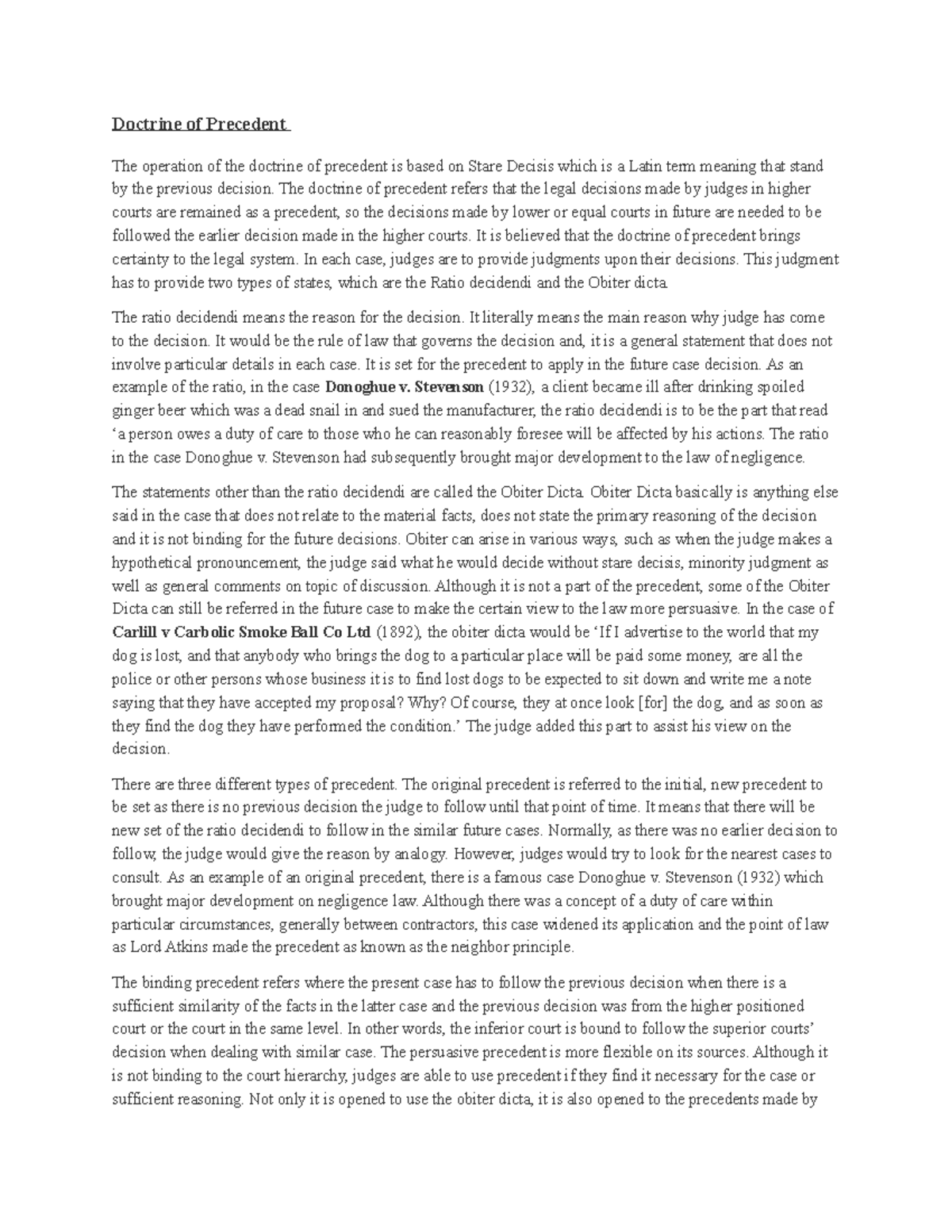 Doctrine Of Precedent The Doctrine Of Precedent Refers That The Legal doctrine-of-precedent-the-doctrine-of-precedent-refers-that-the-legal