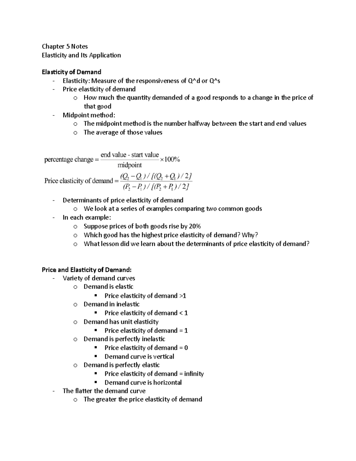 Chapter 5 Notes - Chapter 5 Notes Elasticity and Its Application ...