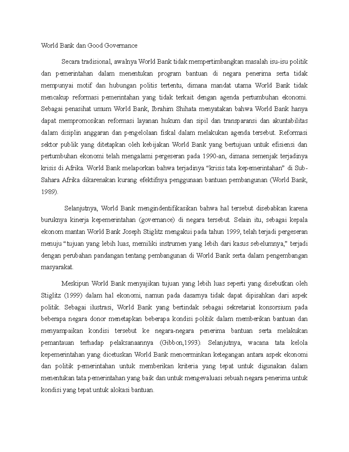 World Bank dan Good Governance - World Bank dan Good Governance Secara ...
