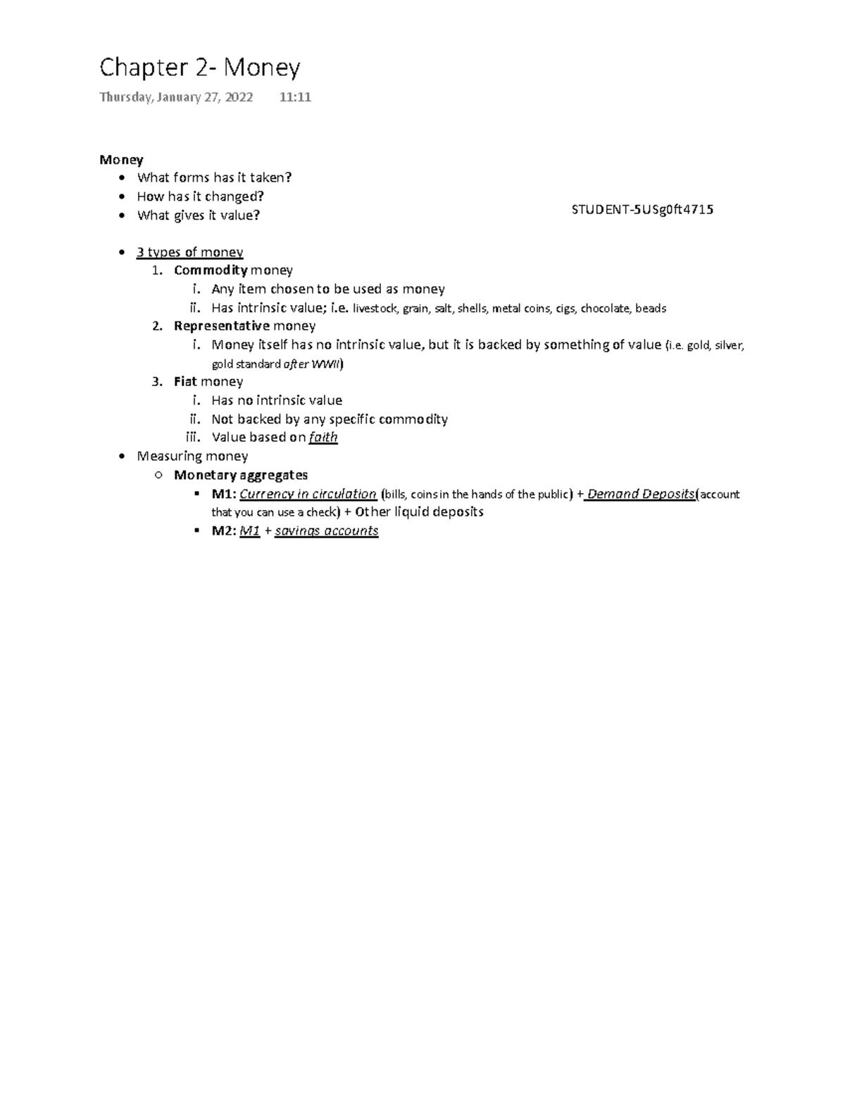 Econ Ch. 2 - Chapter 2 notes for Dr. David Bowes' Econ 333 class ...