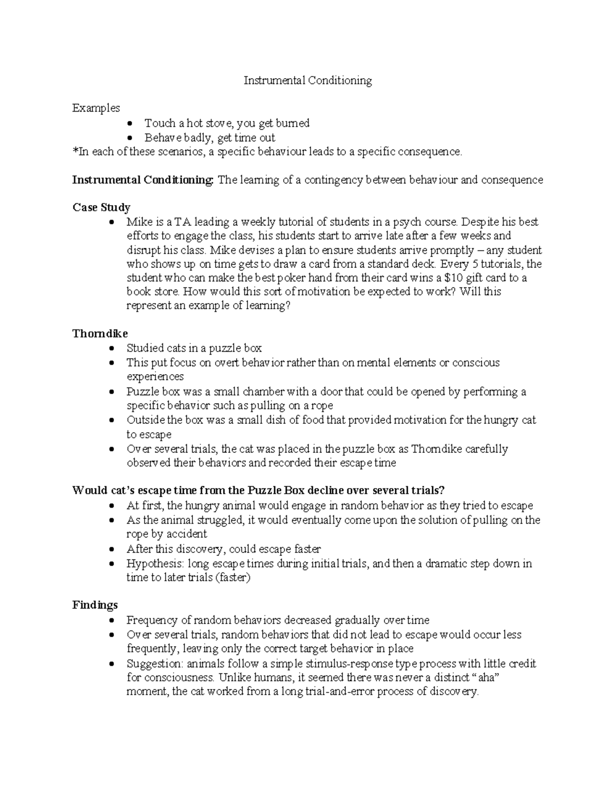Instrumental Conditioning - Instrumental Conditioning Examples - Touch ...