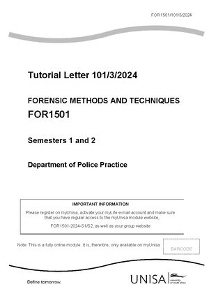 Declaration Form - Summary Forensic Methods and Techniques I - HONESTY ...