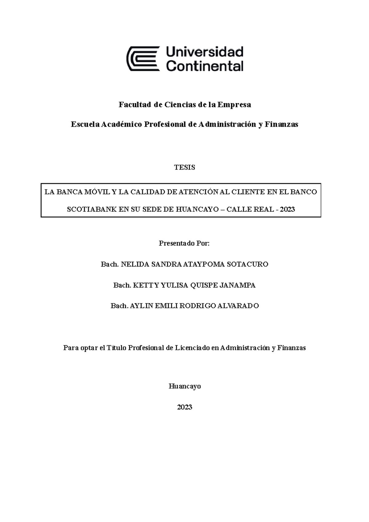 Informe WORD - trabajos - i Portada Facultad de Ciencias de la Empresa ...