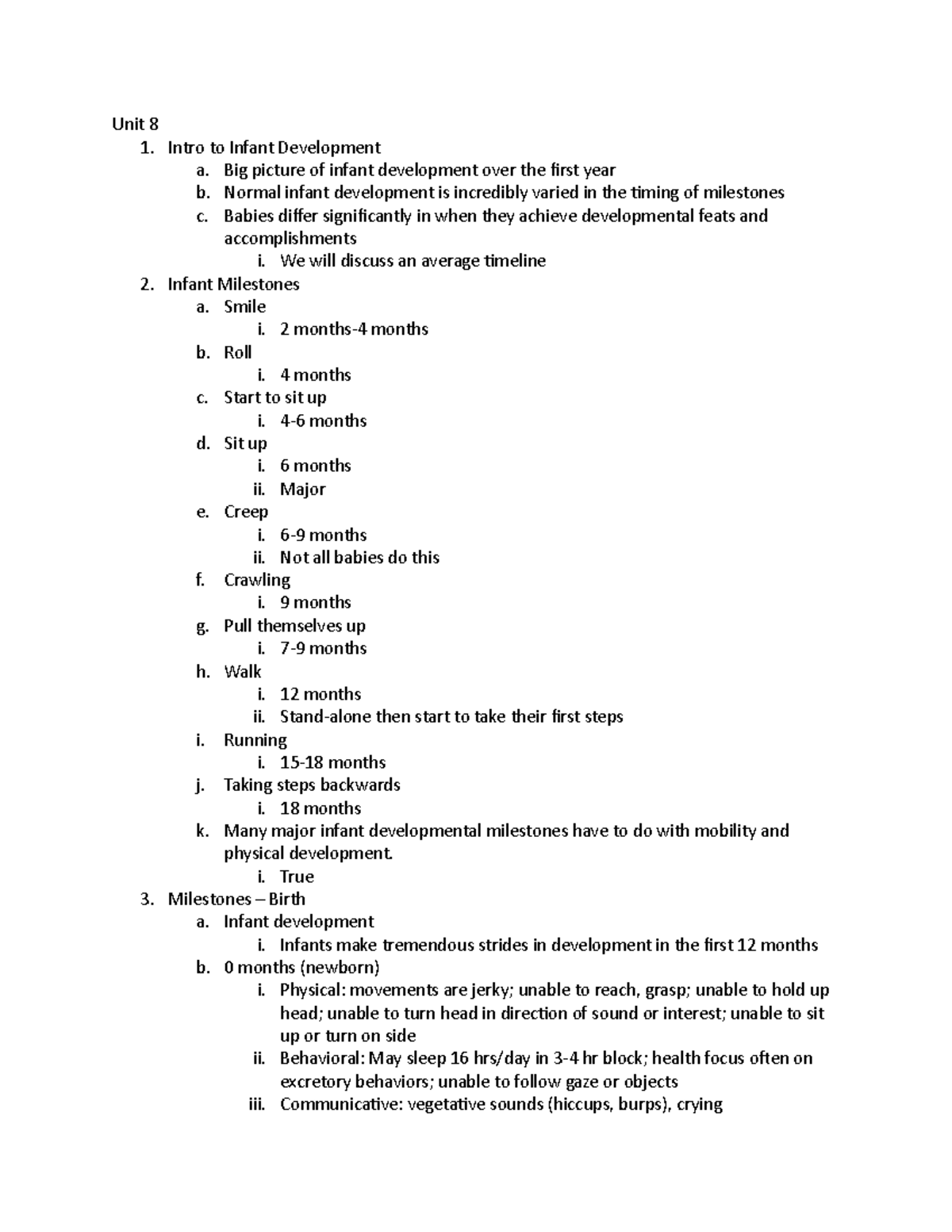 Unit 8 - unit 8 notes from online lecture videos (with quiz answers ...