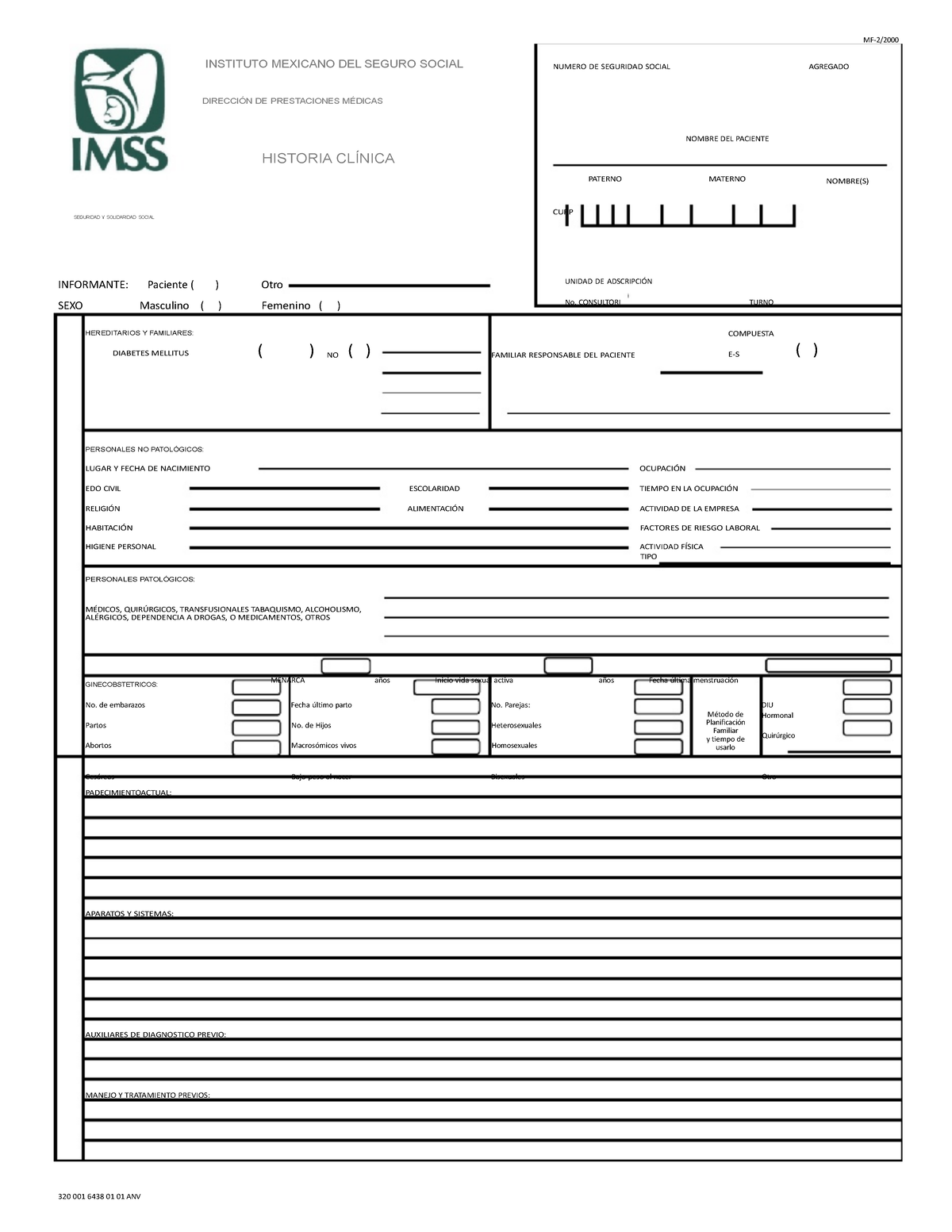 Historia clinica del imss - INSTITUTO MEXICANO DEL SEGURO SOCIAL NUMERO ...