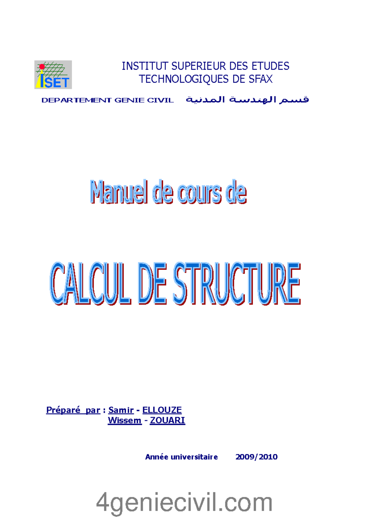 5454121 c ou rs-de-str ucture-pdf - INSTITUT SUPERIEUR DES ETUDES ...