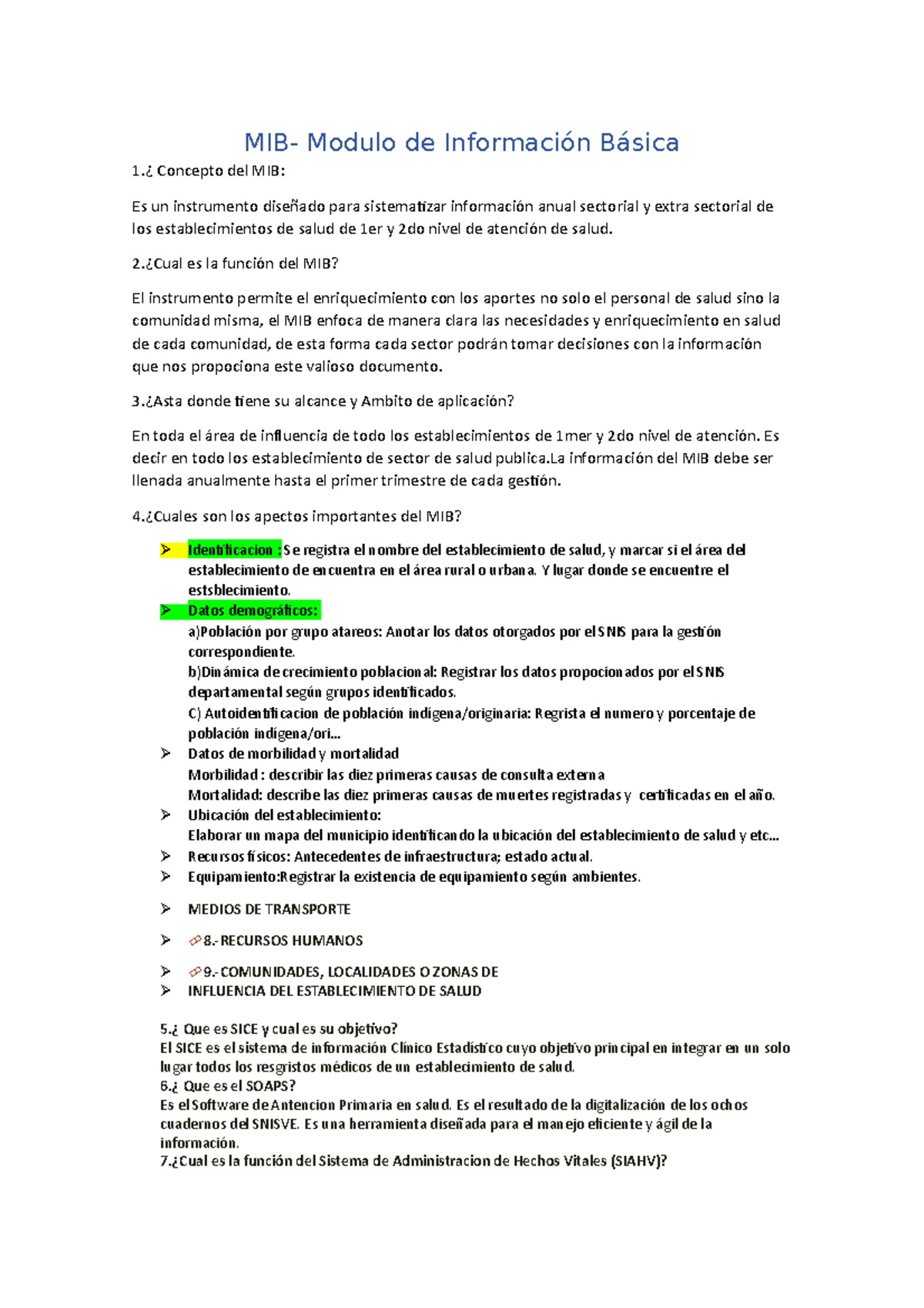2 MIB - MIB - MIB- Modulo de Información Básica 1.¿ Concepto del MIB ...
