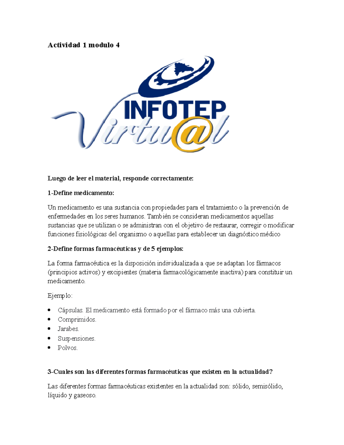 Actividad 1 modulo 4 farmacia acerca de la farmacocinetica - biologia uapa - UAPA - Studocu