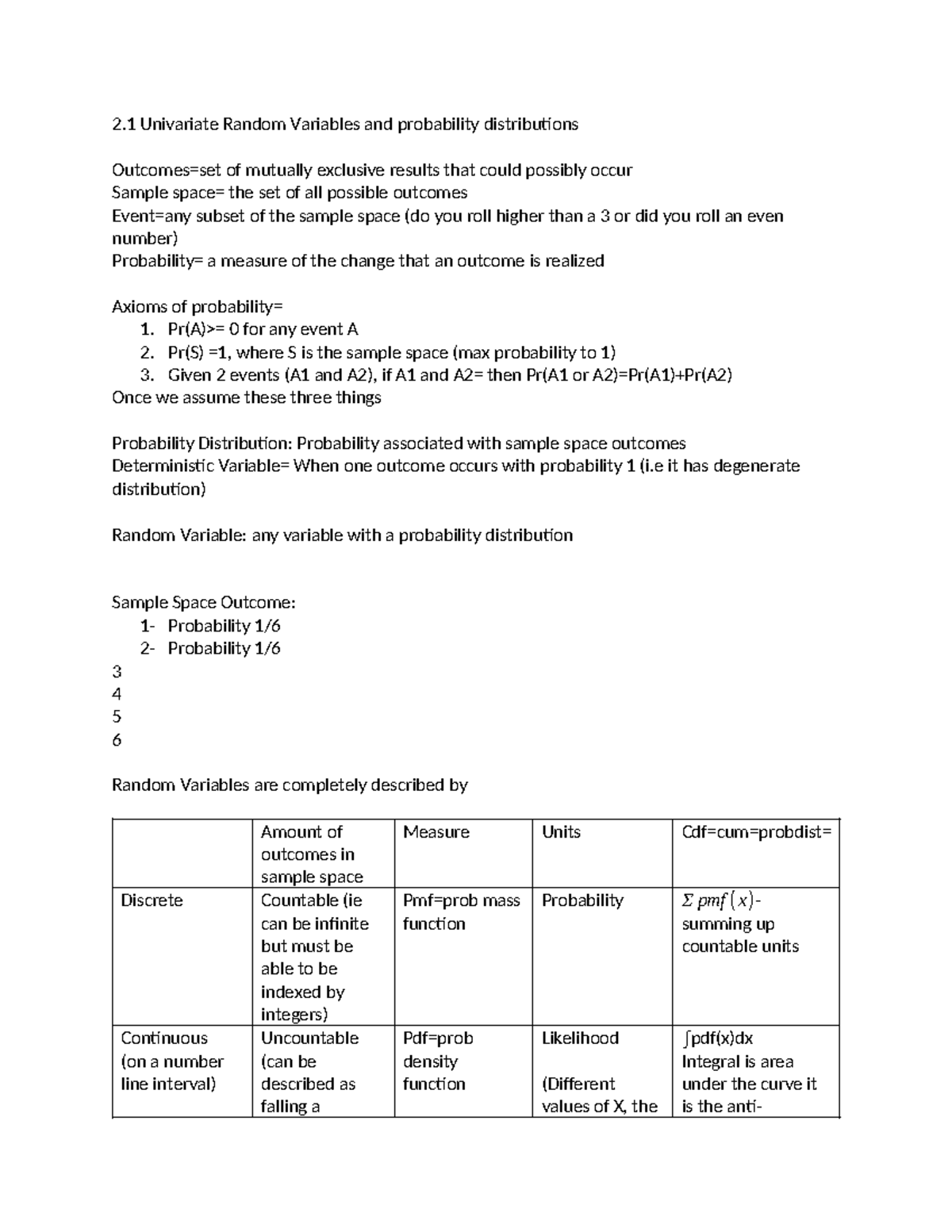 2 1 Univariate Random Variables Prob X Diamond Y Female 0 Prob X