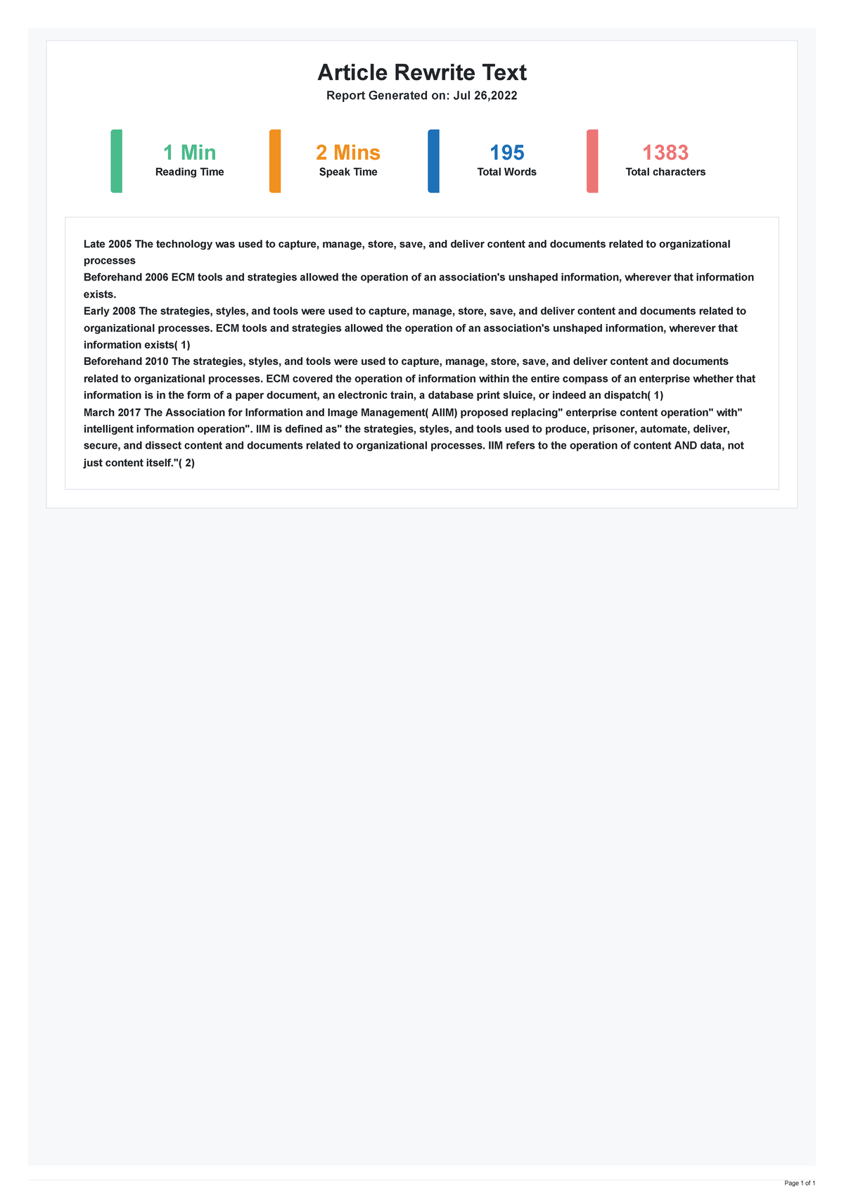 Article-rewriter-report - Article Rewrite Text Report Generated on: Jul ...