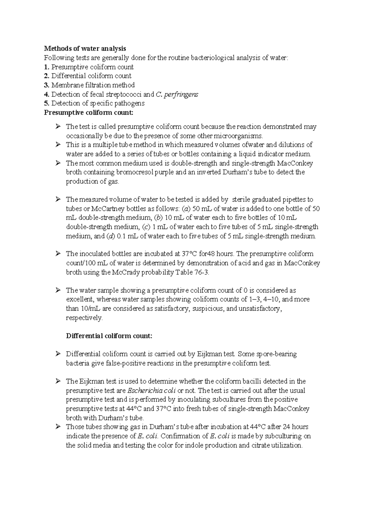 Water sampling methods-3 - Methods of water analysis Following tests ...