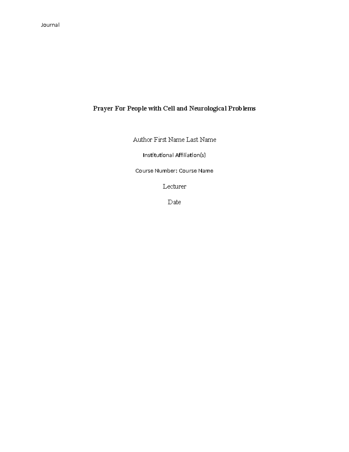 Journal Question Module 1 - Journal Prayer For People with Cell and ...