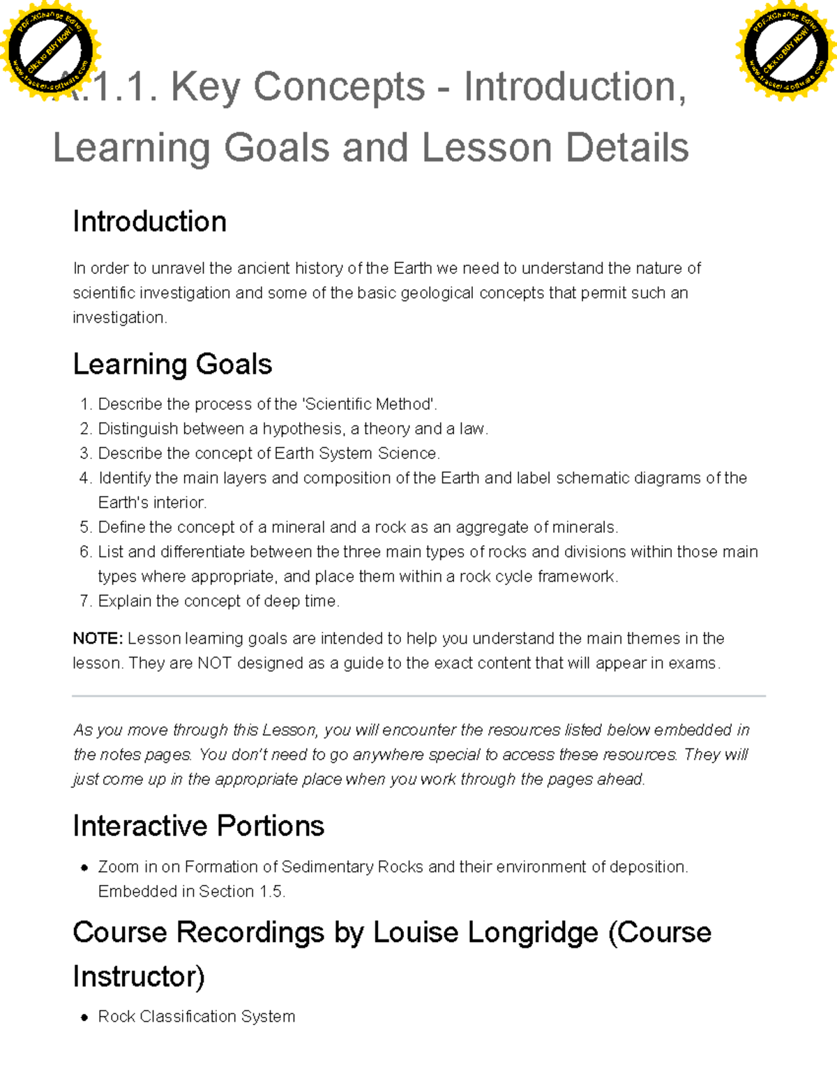 Lesson 1 - SADAS - A.1. Key Concepts - Introduction, Learning Goals and ...