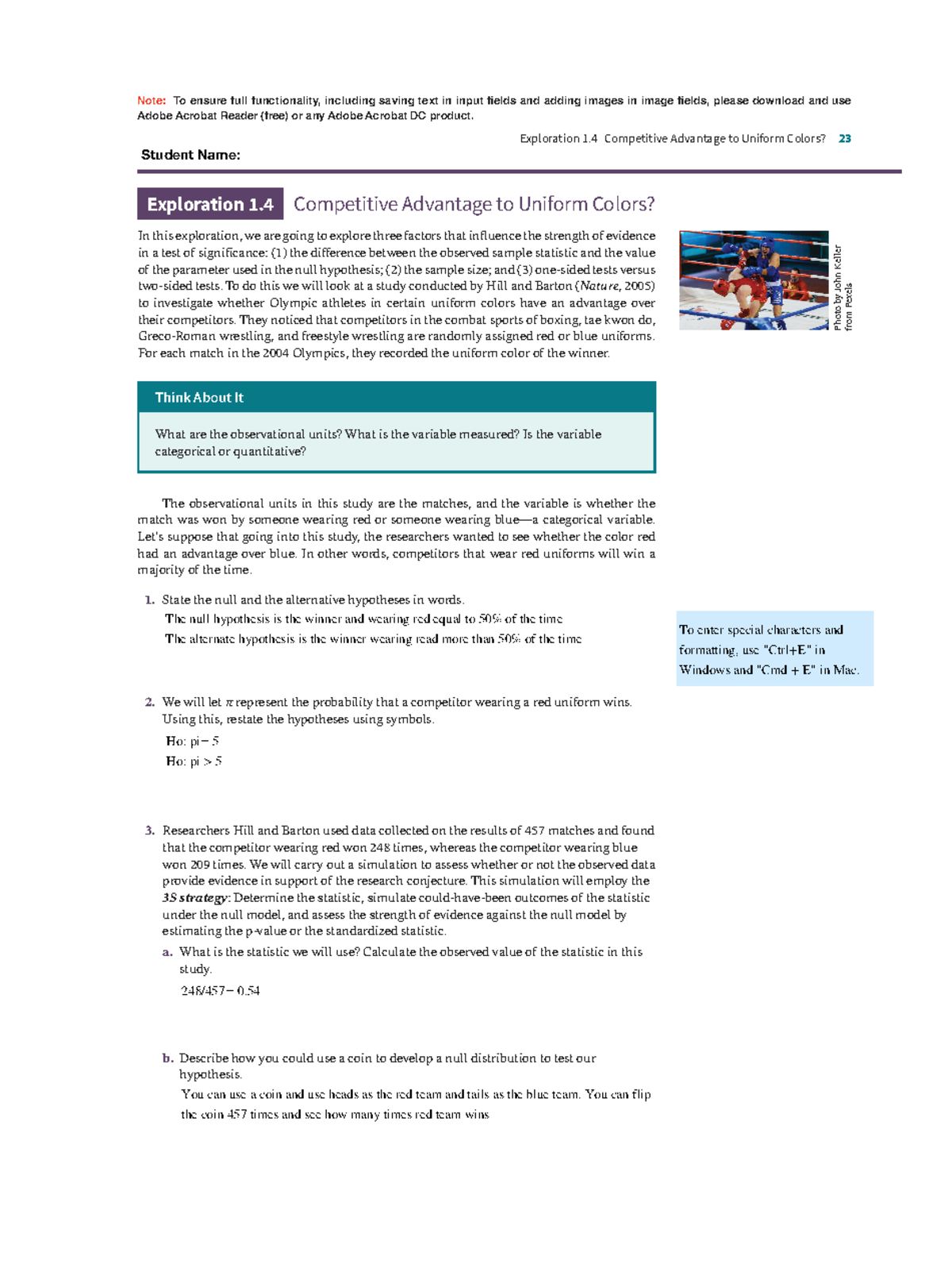Exp 1-4 - Exploration 1.4 for statistics - Note: To ensure full functionality, including saving ...