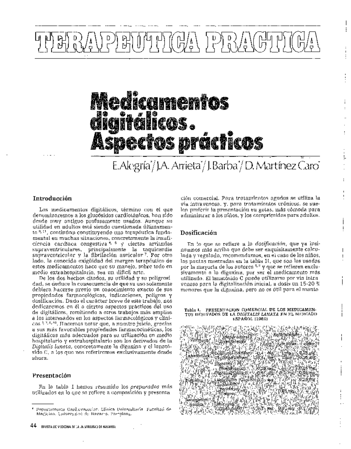 medicamentos digitalicos aspectos generales - Introducción Los ...