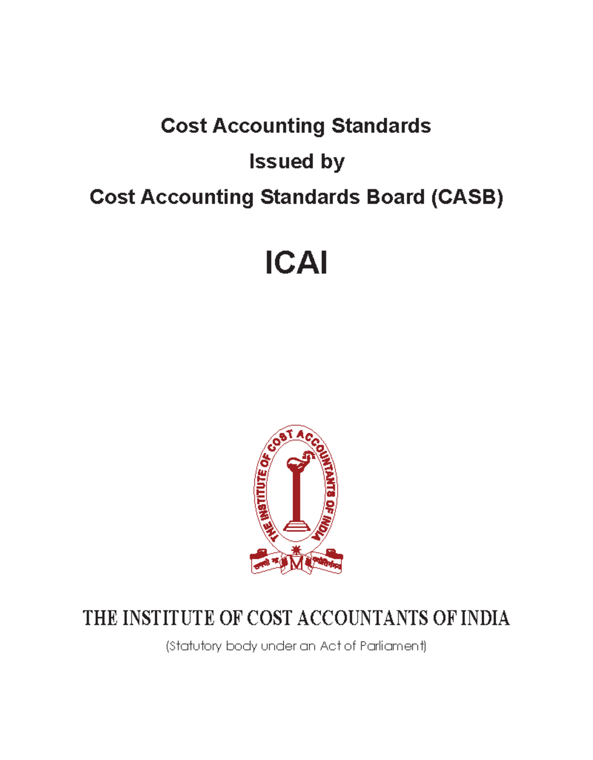 CAS 1 24 CASB - Notes on Computer Application - Issued by Cost ...