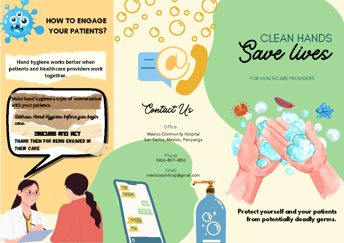 brochure about handwashing - HOW TO ENGAGE YOUR PATIENTS? Protect ...