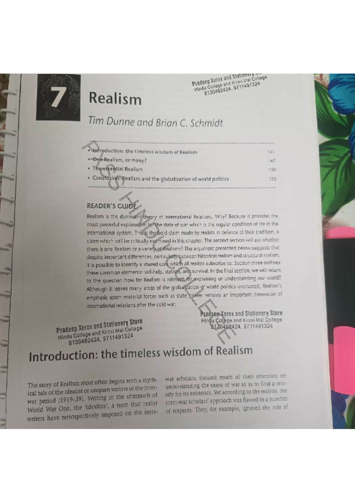 Realism - Schmidt Introduction: the timeless wisdom of Realism 141 One ...
