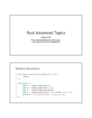 What is Rust? - What is rust syntax? - What is Rust? Slides adapted ...