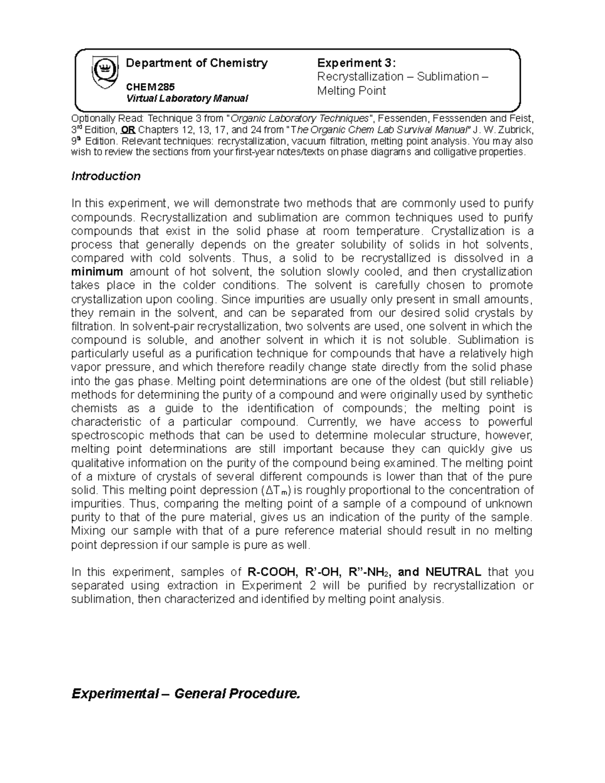 Experiment 3 Lab Guide - lab 3 - Optionally Read: Technique 3 from ...