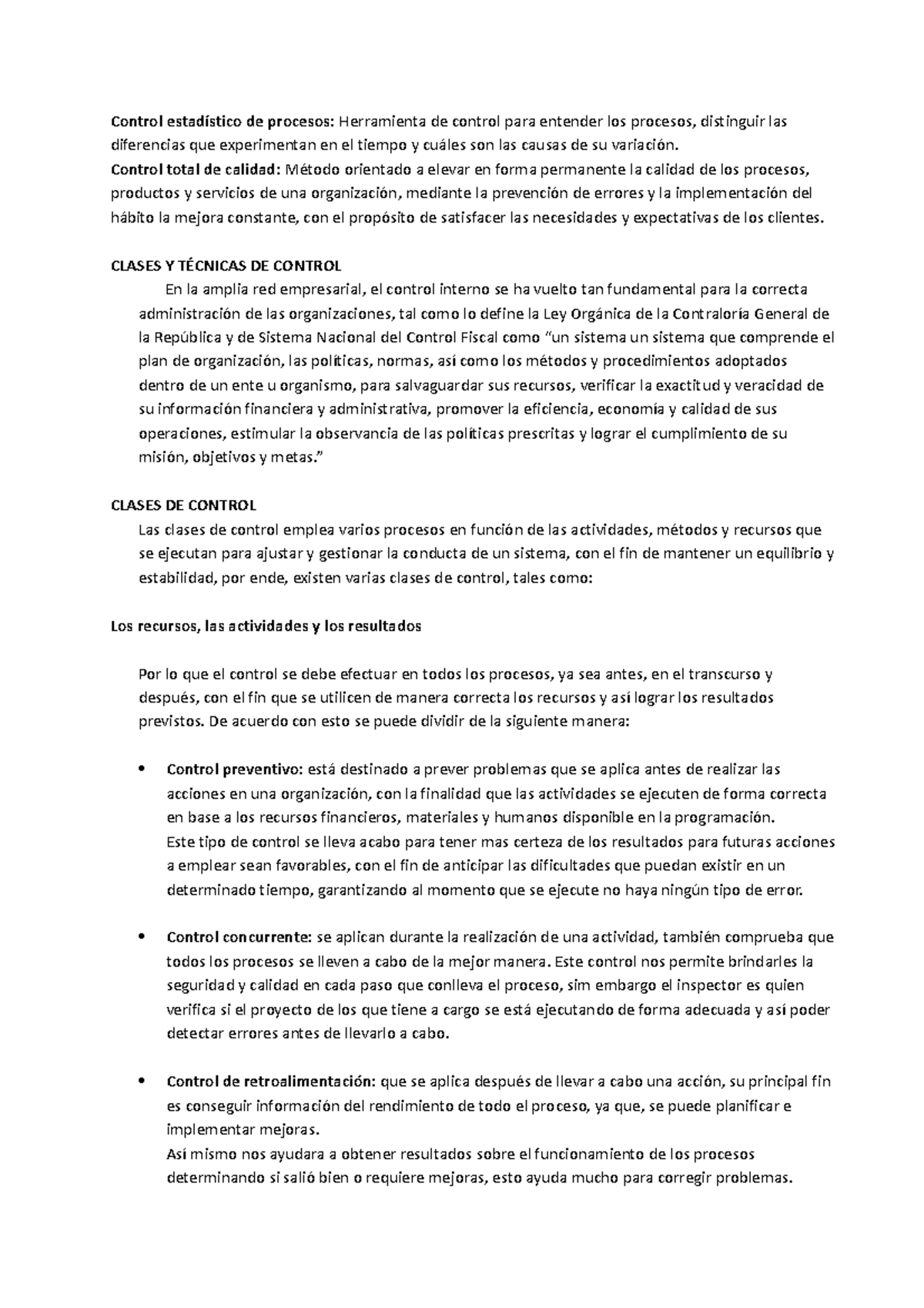 Clases de control - Control estadístico de procesos: Herramienta de ...