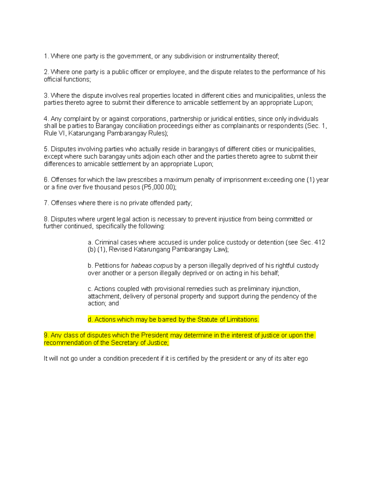 ADR Notes - Where one party is the government, or any subdivision or ...