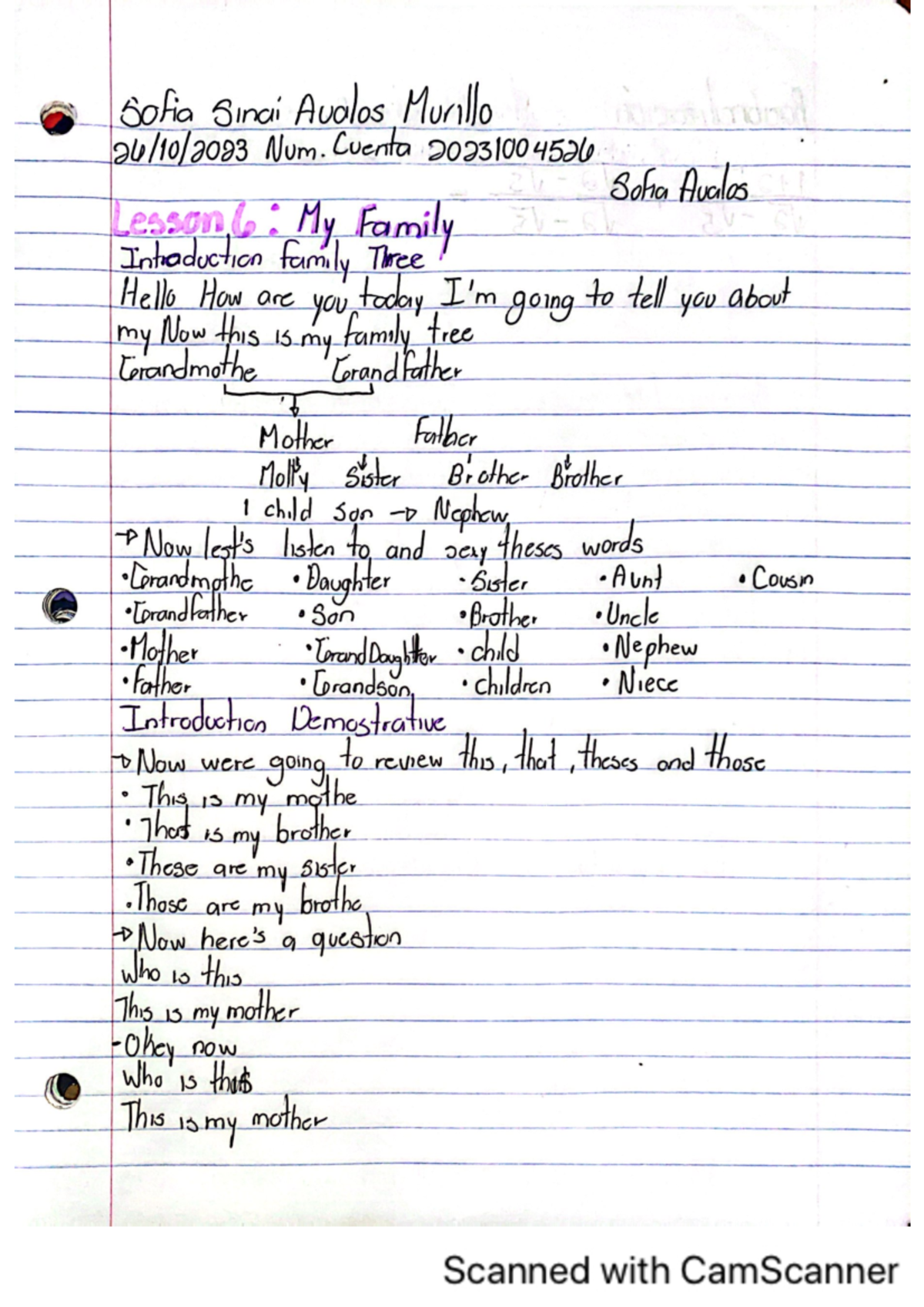 Avalos sofia U 2T2a23 - toma notas - ingles l - Studocu