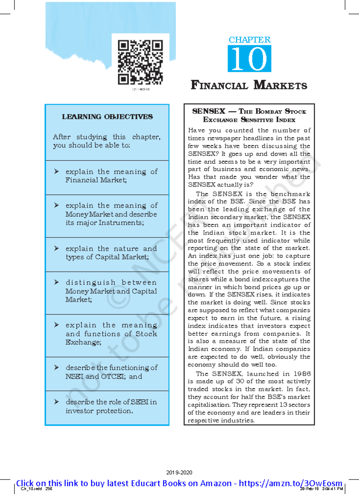 Ch-10 Financial Markets - chapter 10 Financial Markets senseX — the ...