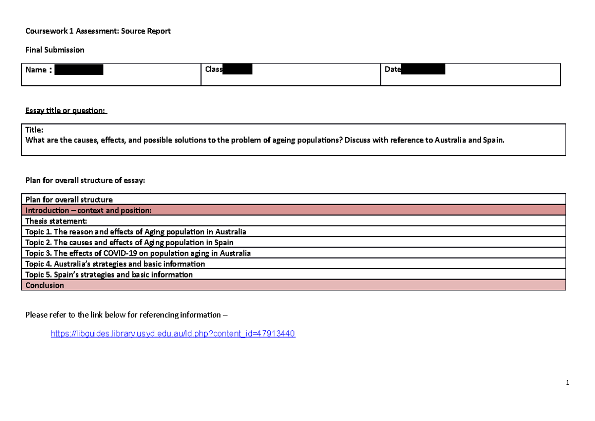 CW1 Student Sample Mid Range - Coursework 1 Assessment: Source Report ...