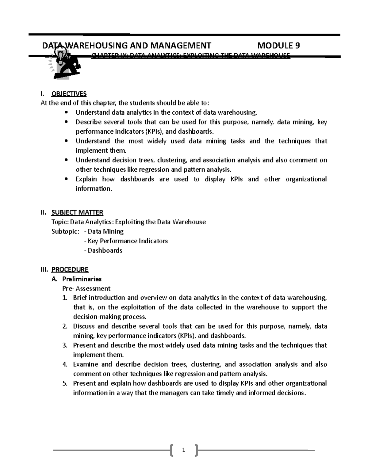 Assignment ON Chapter 9 DATA Warehousing AND Management Answer ...
