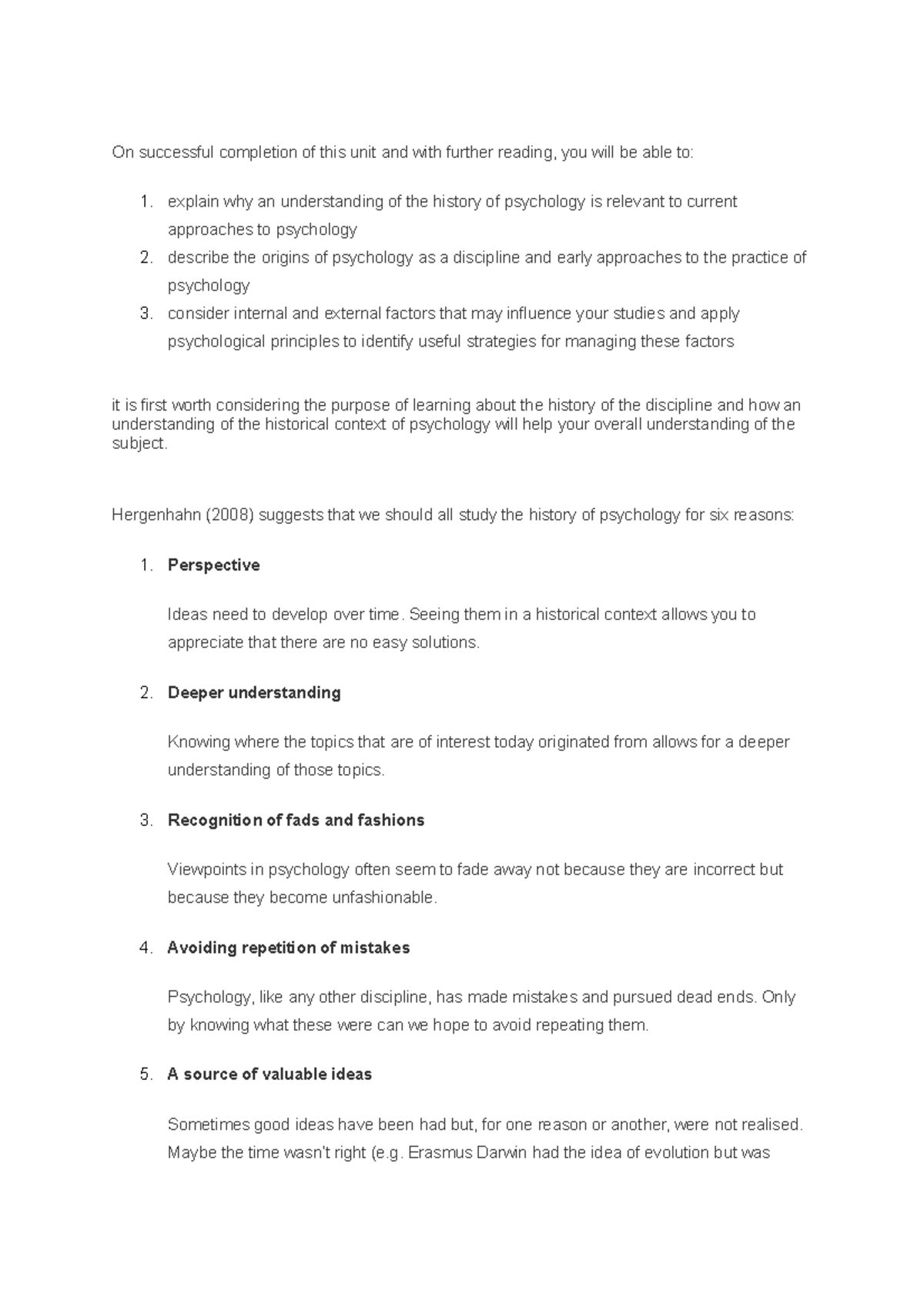 Unit 1 Lecture Notes 1 On Successful Completion Of This Unit And With Further Reading You