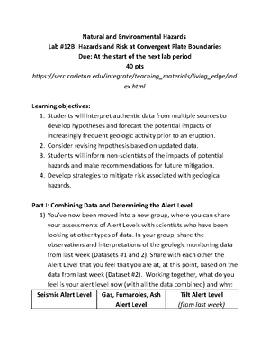 Final exam notes - Natural Disasters fall 2022 - Part I: Practical ...