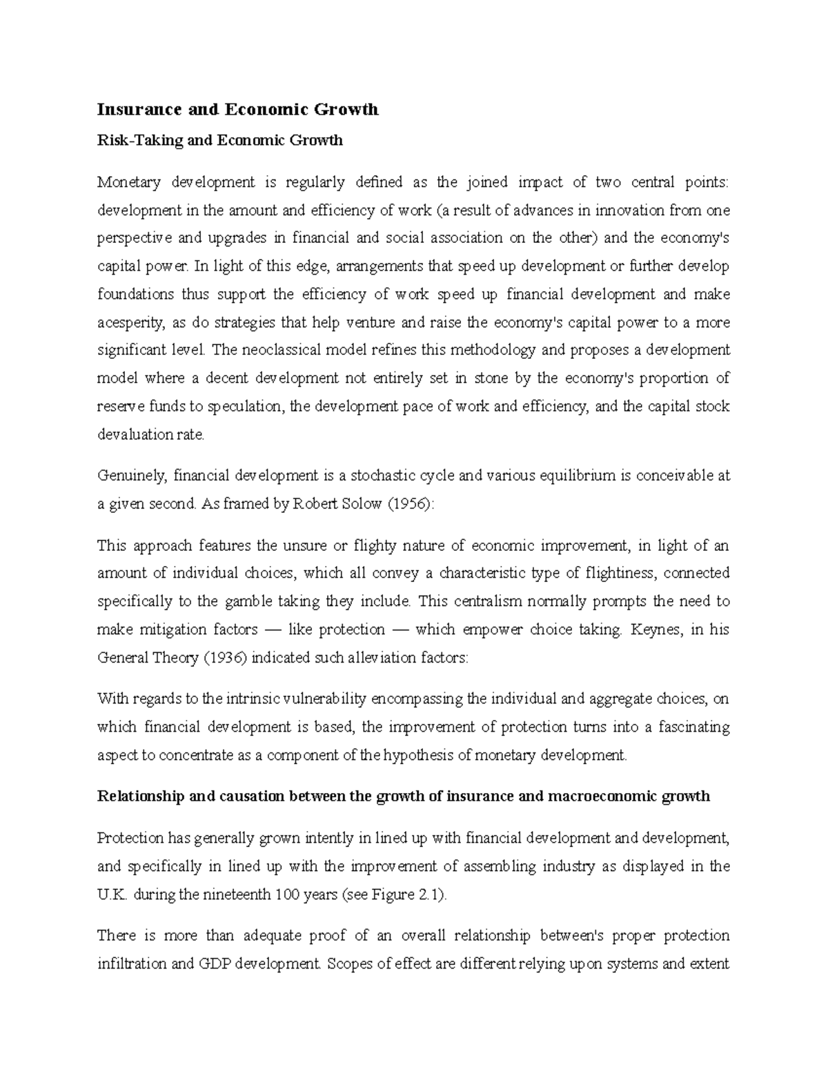 Insurance and Economic Growth - Insurance and Economic Growth Risk ...