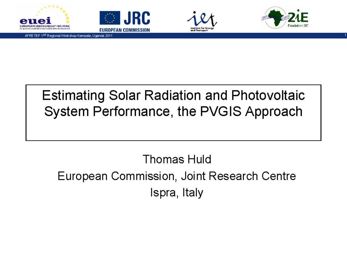 Research Papaer on Solar Radiation and PV - Estimating Solar Radiation ...