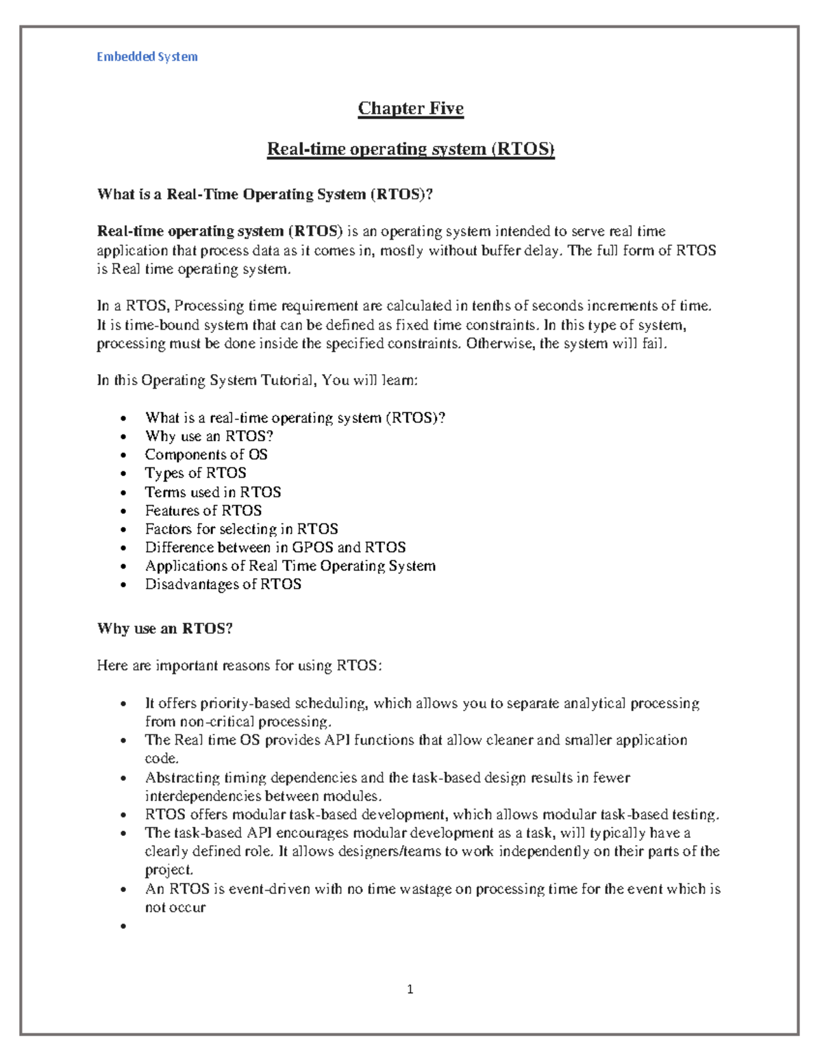 Chapter Five - embedded system - Warning: TT: undefined function: 32 Chapter Five Real-time ...