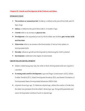 Pediatrics Notes - Pediatrics Notes Chapter 1-4 | Growth and ...