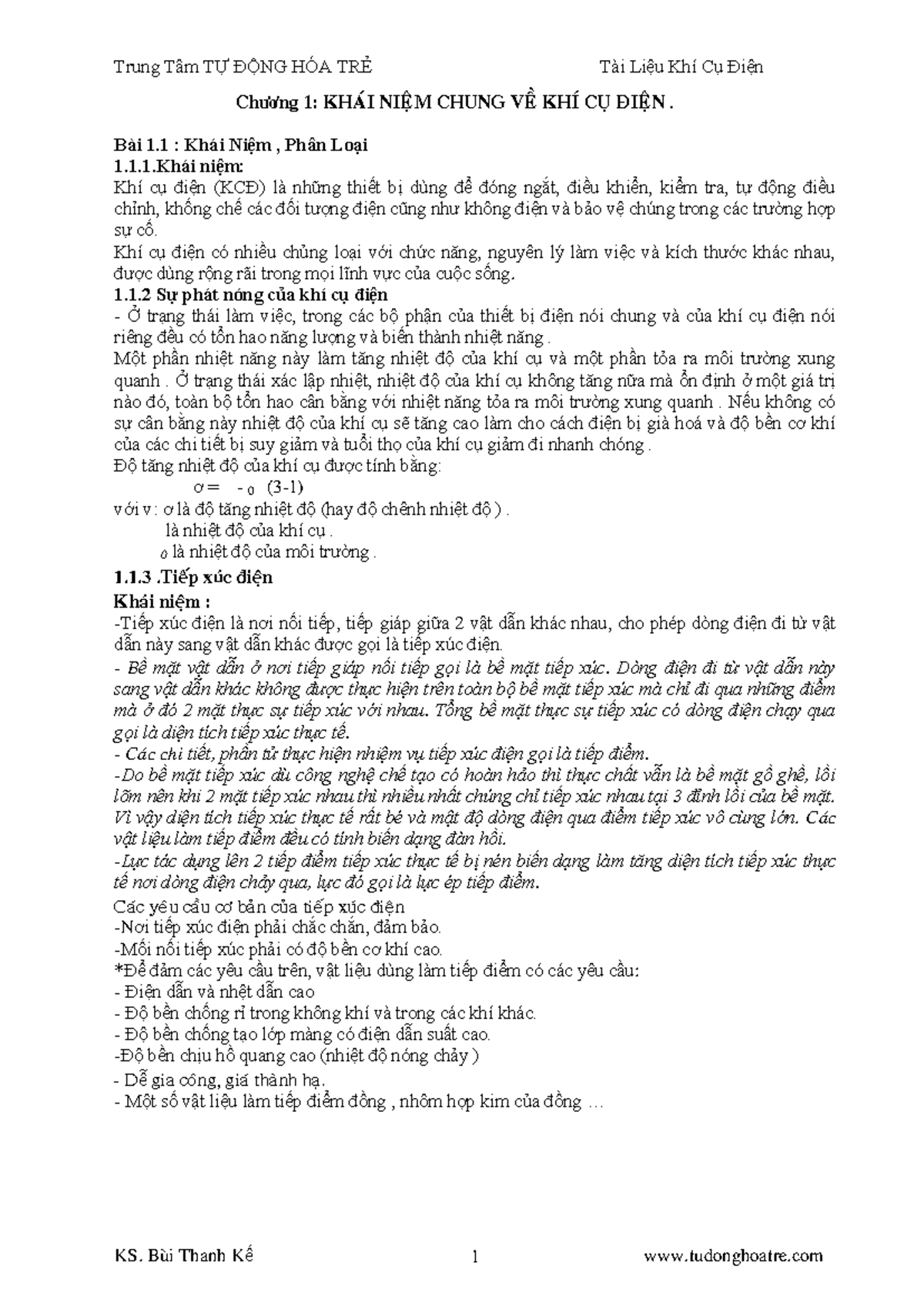 Chng 3 S PHAT NONG CA CAC KHI C DI - Chöông 1: KHAÙI NIEÄM CHUNG VEÀ ...