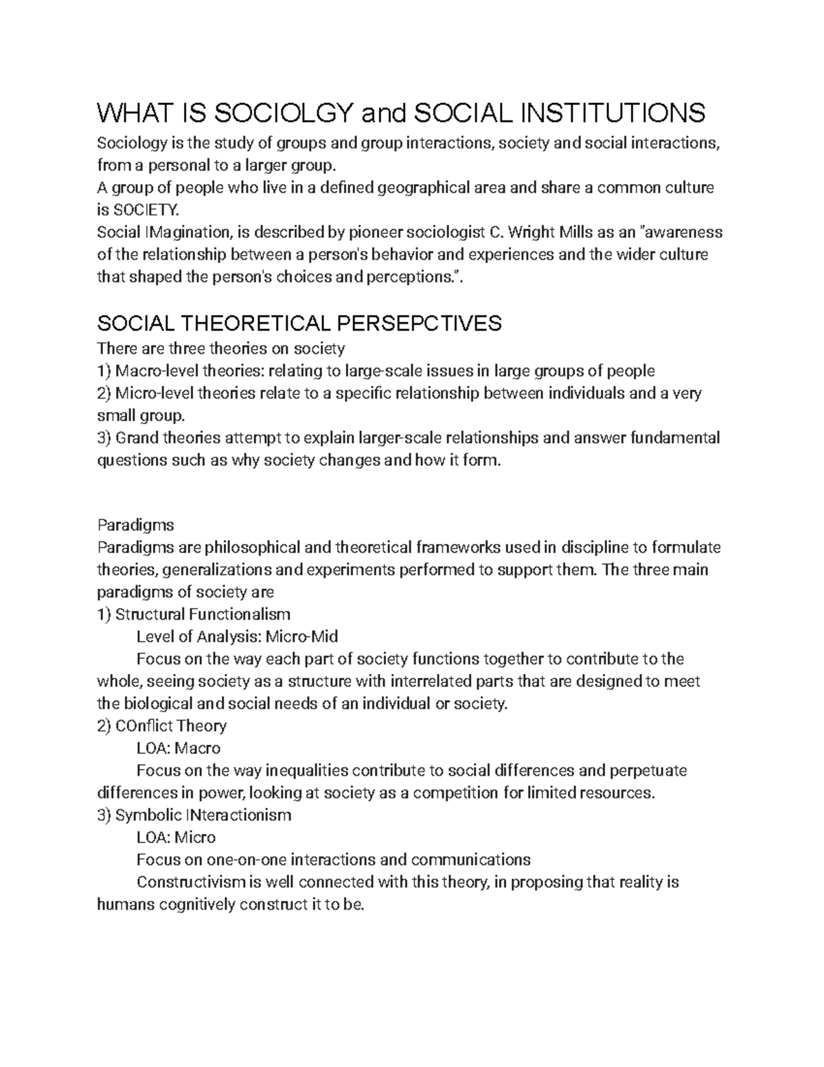 WHAT IS Sociolgy and Social Institutions - WHAT IS SOCIOLGY and SOCIAL ...