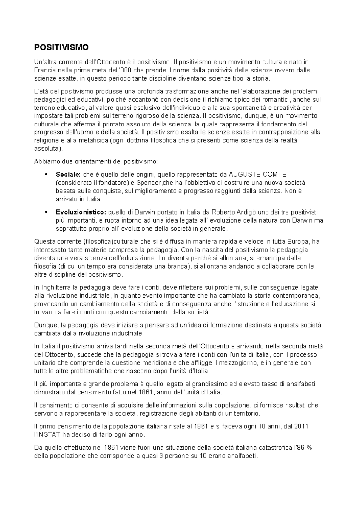 Positivismo - Il positivismo è un movimento culturale nato in Francia ...