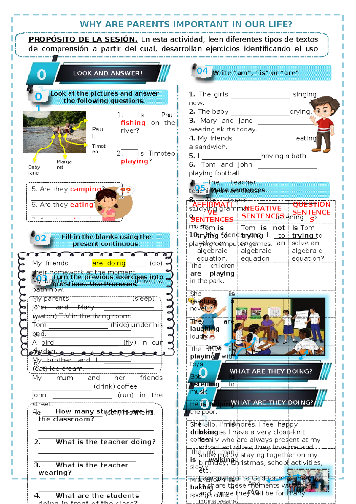 F2 - S2 - UNIT 3 - 5TH Grade - Family - And rés. Hello, I'm Andrés. I ...