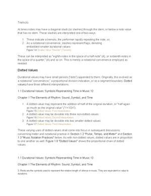 Durational values - music theory - 1 Durational Values: Symbols ...