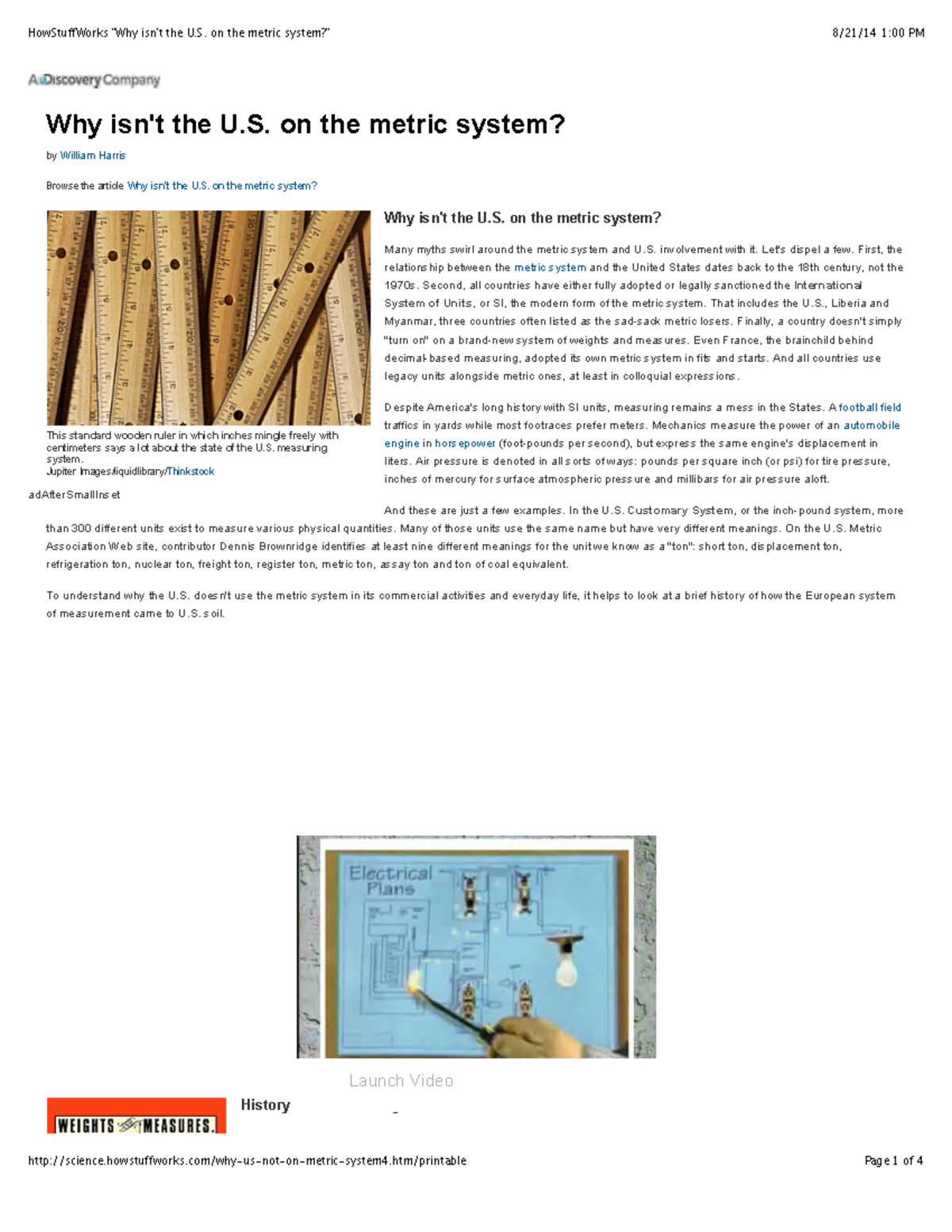 Why isn't the U.S. on the metric system-1 - CHEM-120 - Chamberlain ...