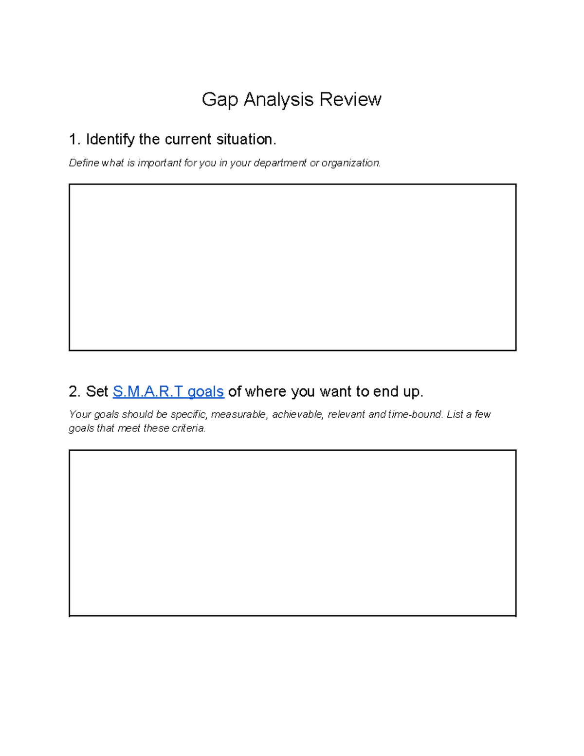 Gap Analysis Template - CPSC 1010 - Gap Analysis Review 1. Identify the ...
